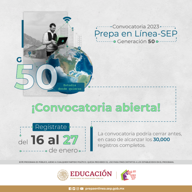 Abre Prepa en Línea-SEP primera convocatoria de 2023 - Gaceta de Tamaulipas